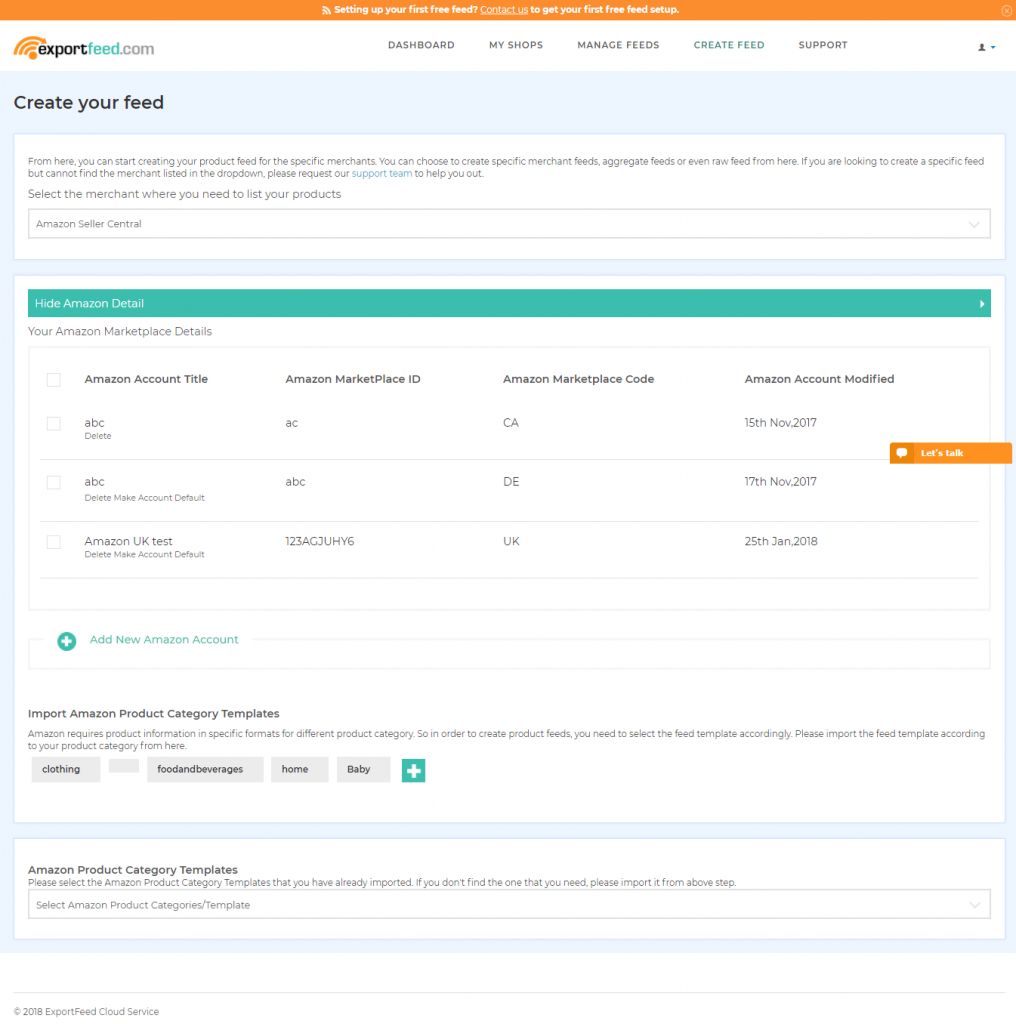 Creating amazon feed to sell Ecwid products on Amazon