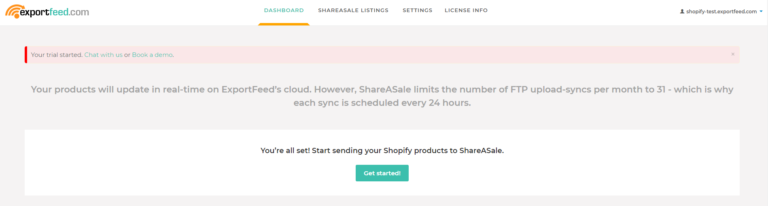 Installation Guide for ExportFeed ShareASale Shopify App - exportfeed